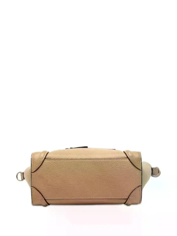 Celine 2019 Nano Leather Luggage Tote - Neutrals