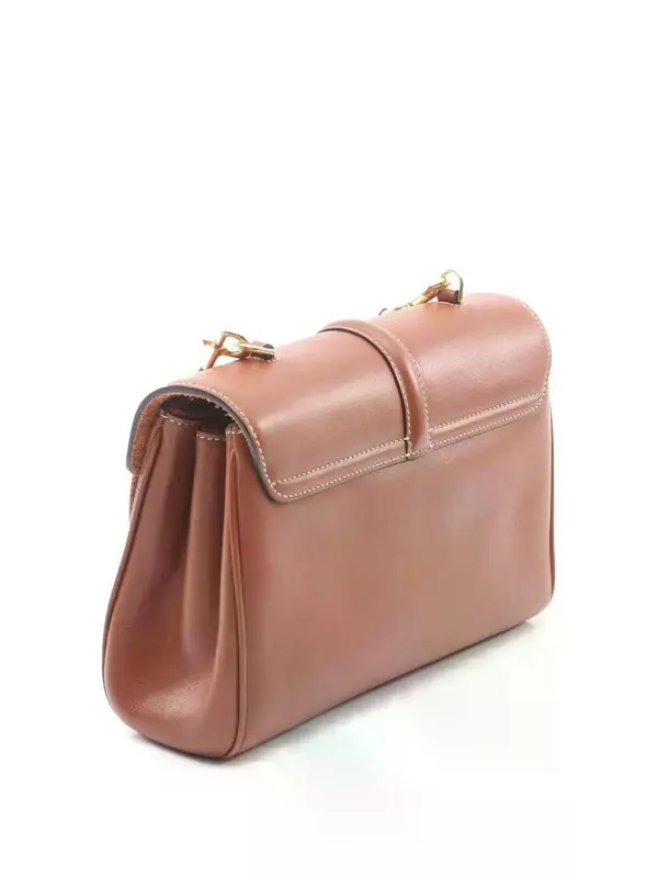 Celine 2010-2026 Teen Smooth Calfskin Soft 16 Crossbody Bag - Brown