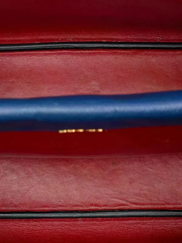 Prada 2013-2025 Medium Saffiano Cuir Double Satchel - Blue