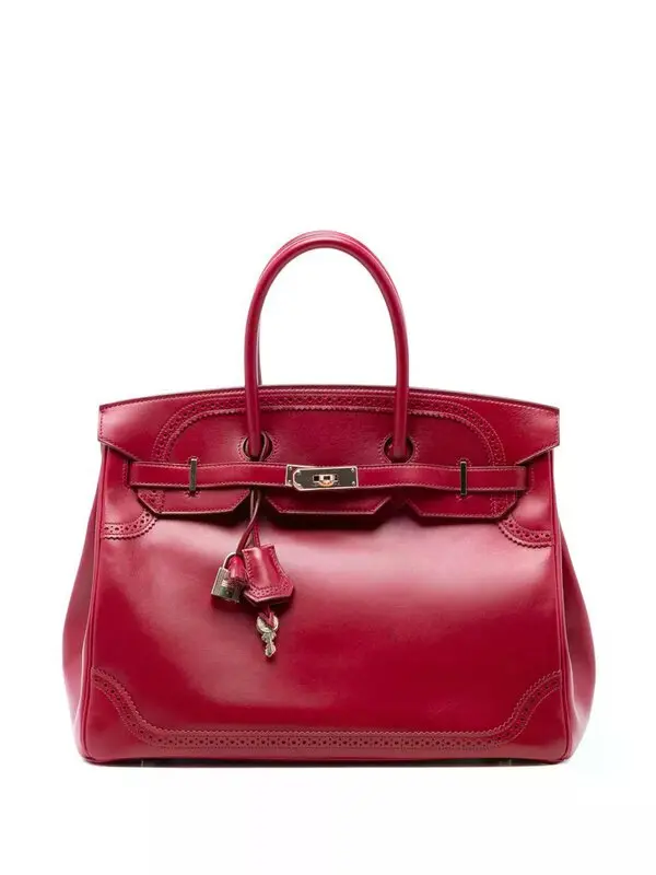 Hermès 2012 Tadelakt Ghillies Birkin Retourne 35 Handbag - Red
