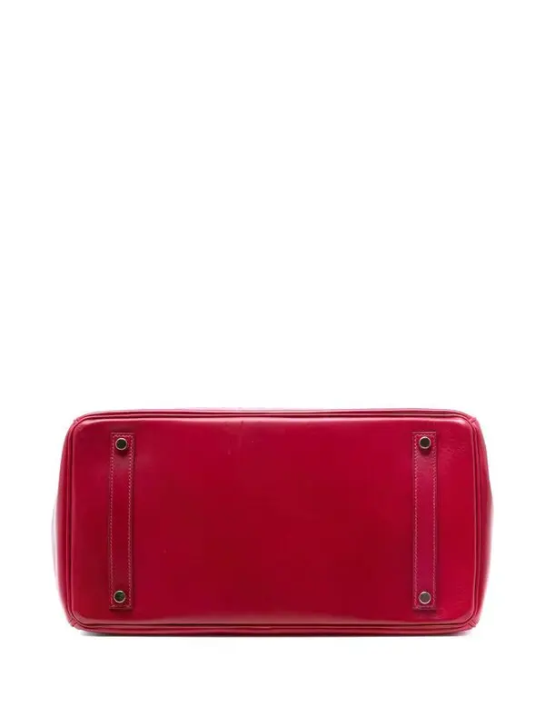 Hermès 2012 Tadelakt Ghillies Birkin Retourne 35 Handbag - Red