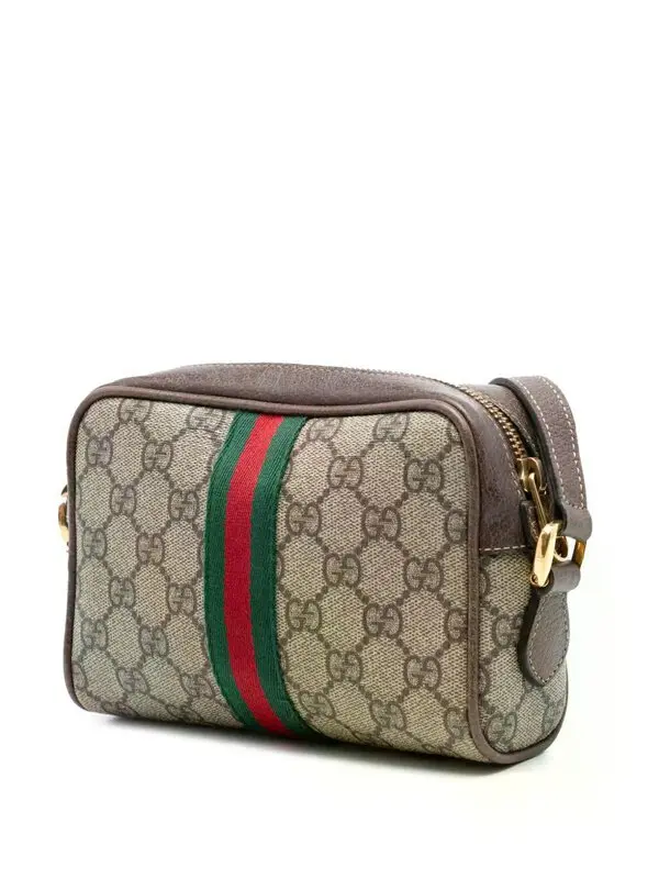 Gucci Mini Gg Supreme Web Ophidia Crossbody Bag - Neutrals