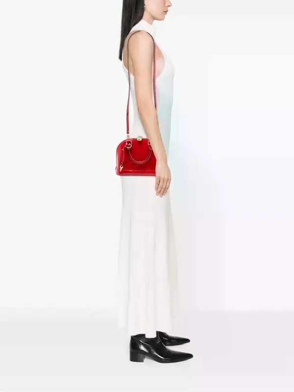 LOUIS VUITTON 2014 Monogram Vernis Alma Bb Satchel - Red