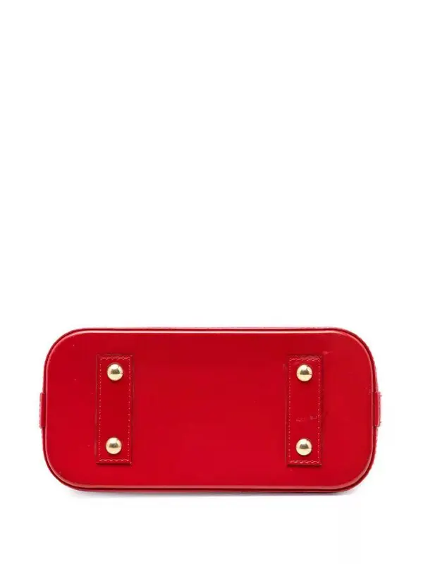 LOUIS VUITTON 2014 Monogram Vernis Alma Bb Satchel - Red