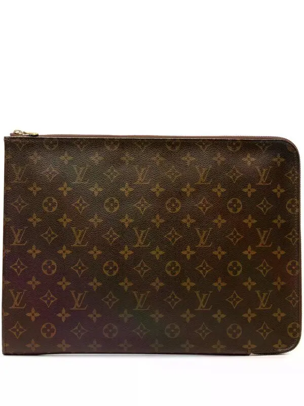 LOUIS VUITTON 2002 Monogram Poche Documents Portfolio - Brown
