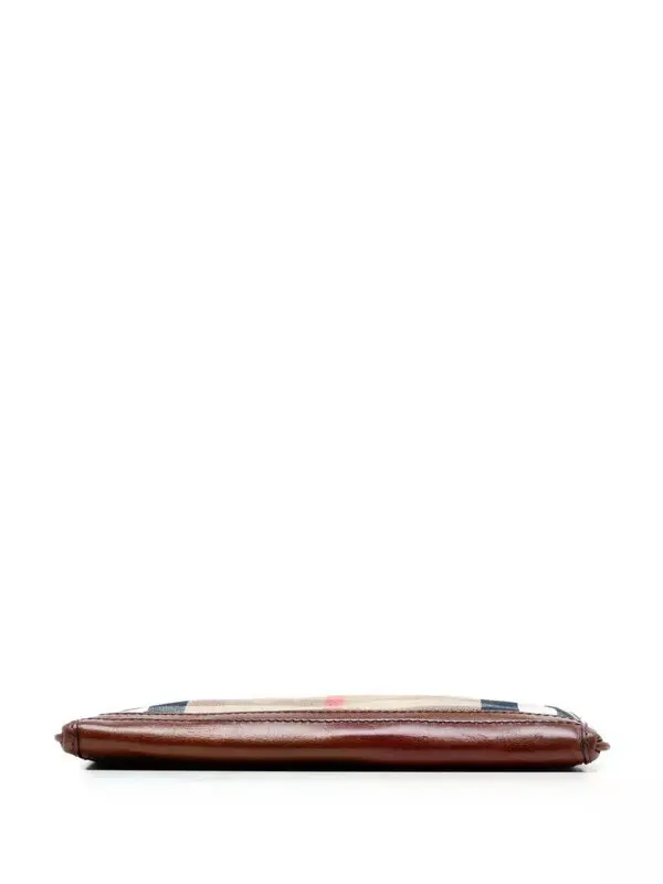Burberry Exploded Check Canvas Wristlet Clutch
