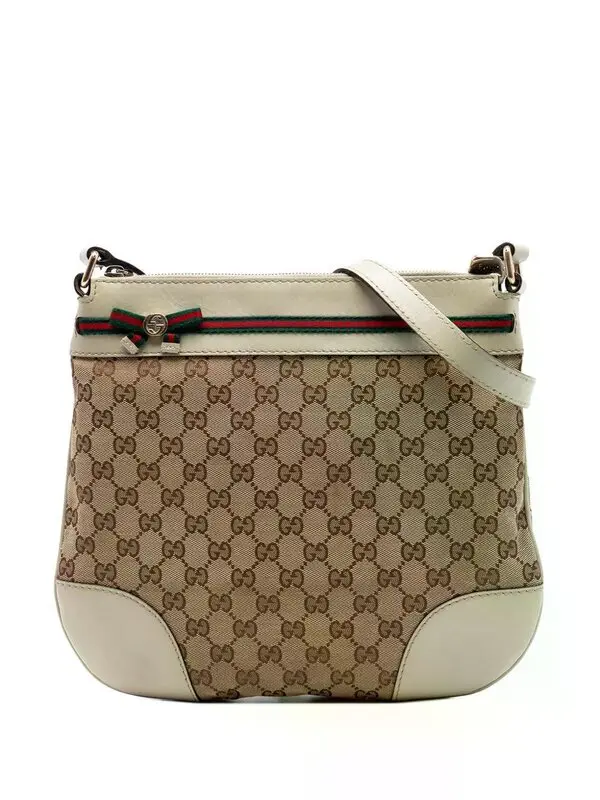 Gucci Gg Canvas Web Mayfair Crossbody Bag - Neutrals