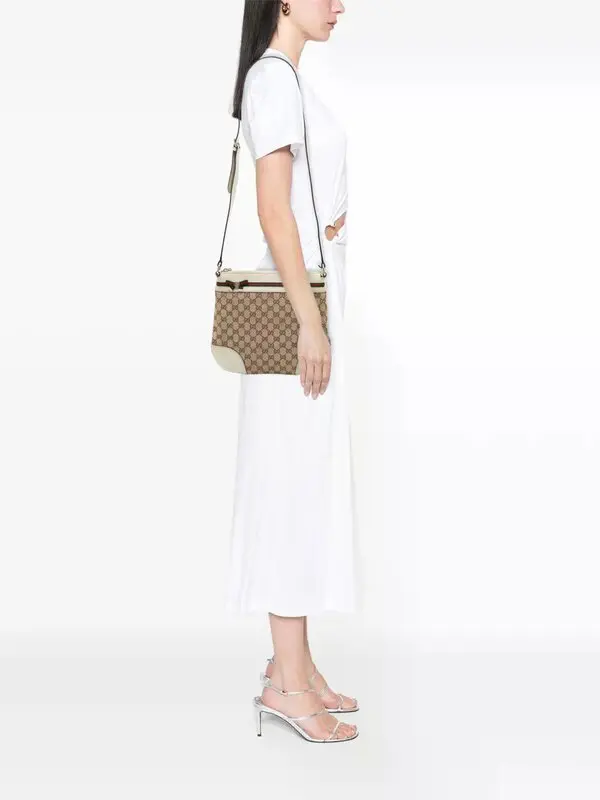 Gucci Gg Canvas Web Mayfair Crossbody Bag - Neutrals