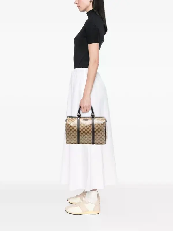 Gucci Medium Gg Crystal Joy Boston Bag - Neutrals