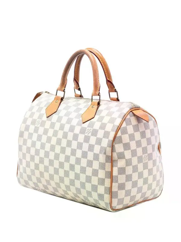 LOUIS VUITTON 2013 Damier Azur Speedy 30 Boston Bag - White