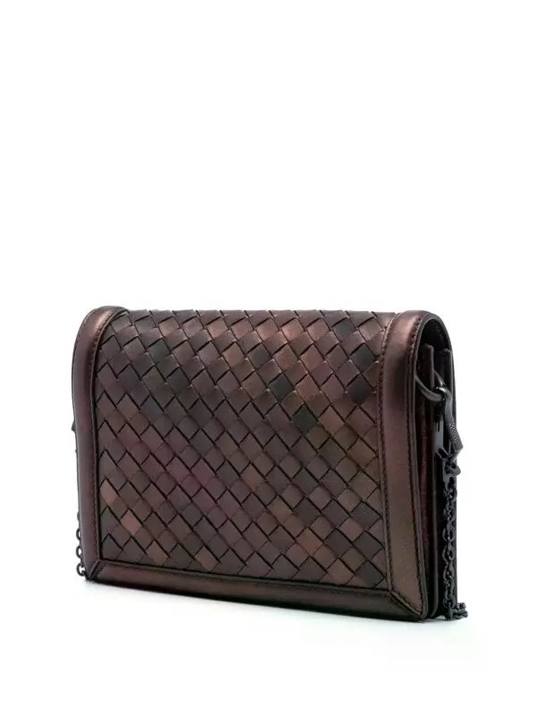Bottega Veneta Nappa Intrecciato Montebello Crossbody Bag - Brown