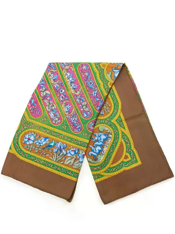 Hermès 2000-2020 Qalamdan Silk Scarf Scarves - Brown