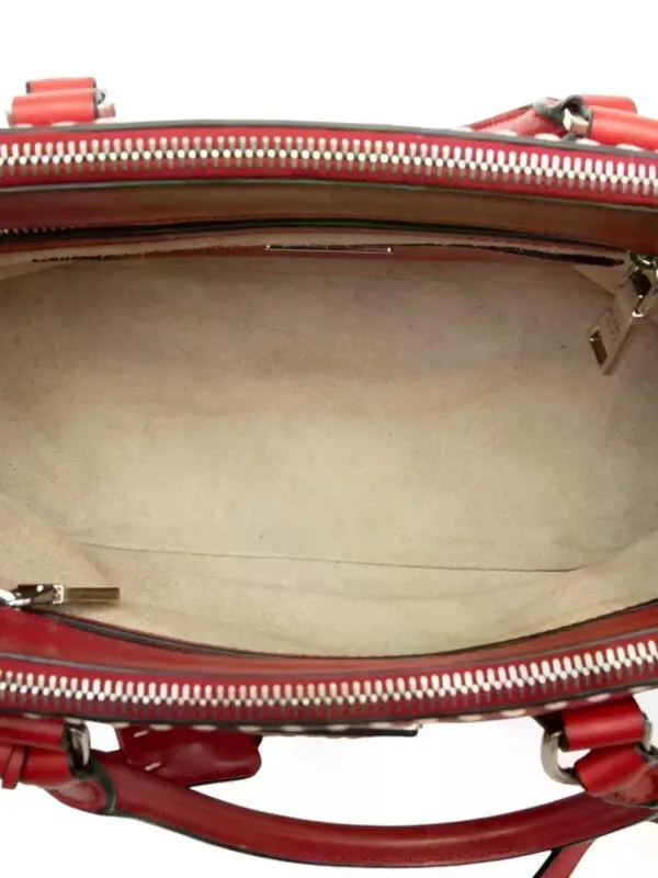Prada Galleria Double Zip Satchel - Red