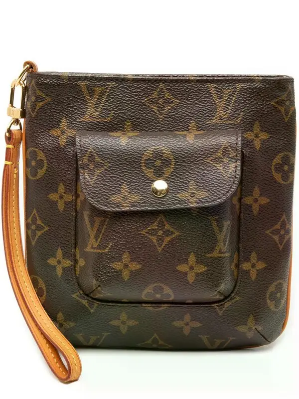 LOUIS VUITTON 2009 Monogram Partition Clutch - Brown