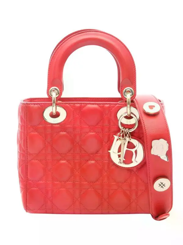 Dior Small Calfskin Cannage My Abcdior Lady Satchel - Red