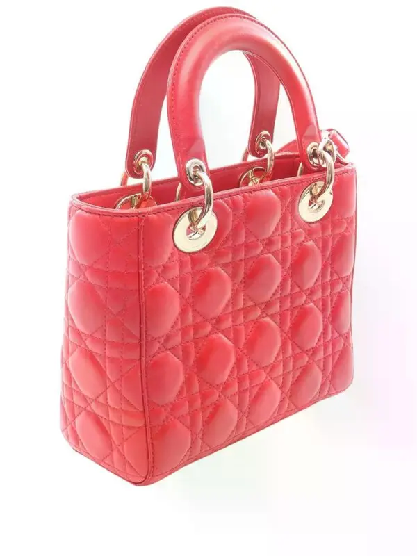 Dior Small Calfskin Cannage My Abcdior Lady Satchel - Red