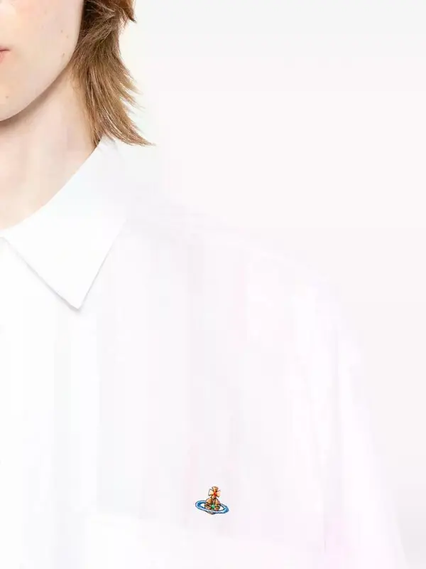 VIVIENNE WESTWOOD Orb-embroidered Striped Shirt