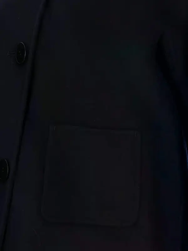 Max Mara Round-collar Single-breasted Jacket - Blue