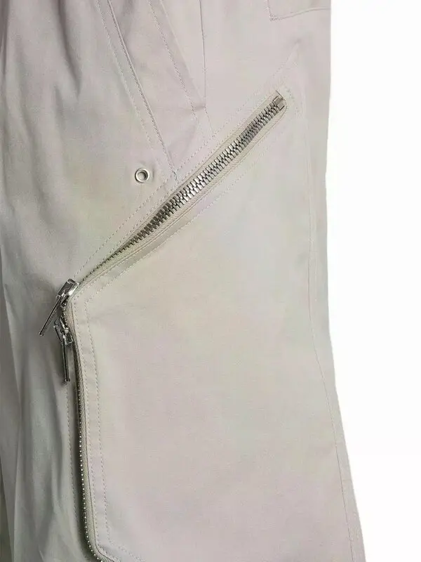 Rick Owens Cotton Trousers With Zip Details - Grey