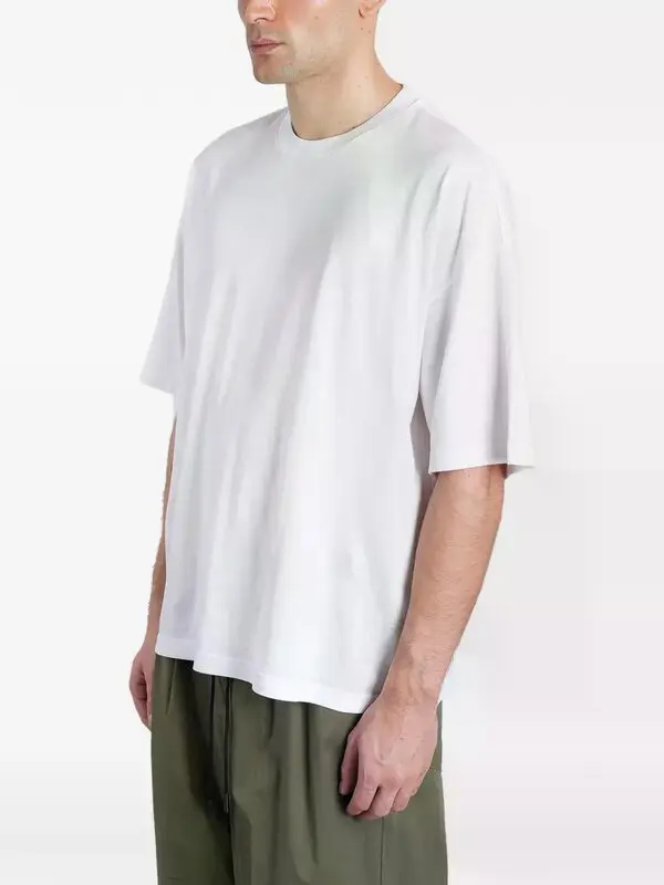 ROBERTO COLLINA Dropped-shoulder Crewneck Cotton T-shirt - White