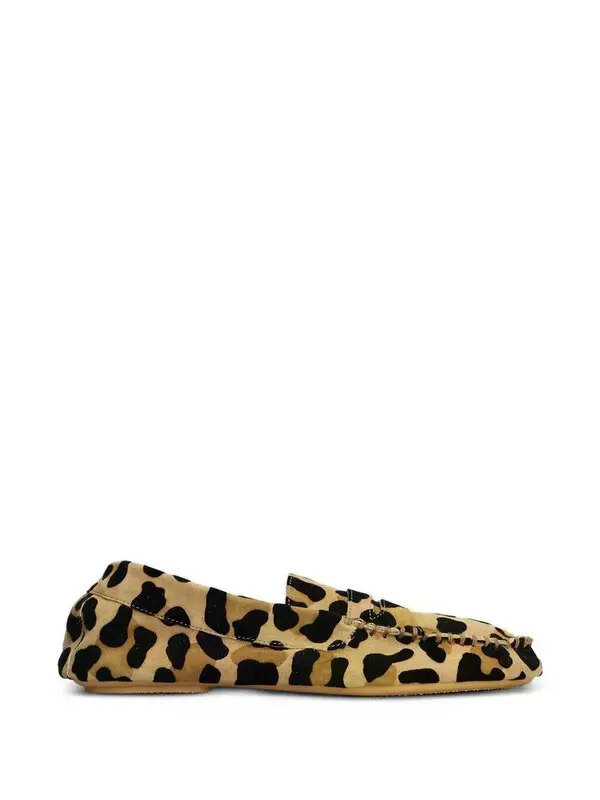 ANNIEL Penny Animal-print Loafers