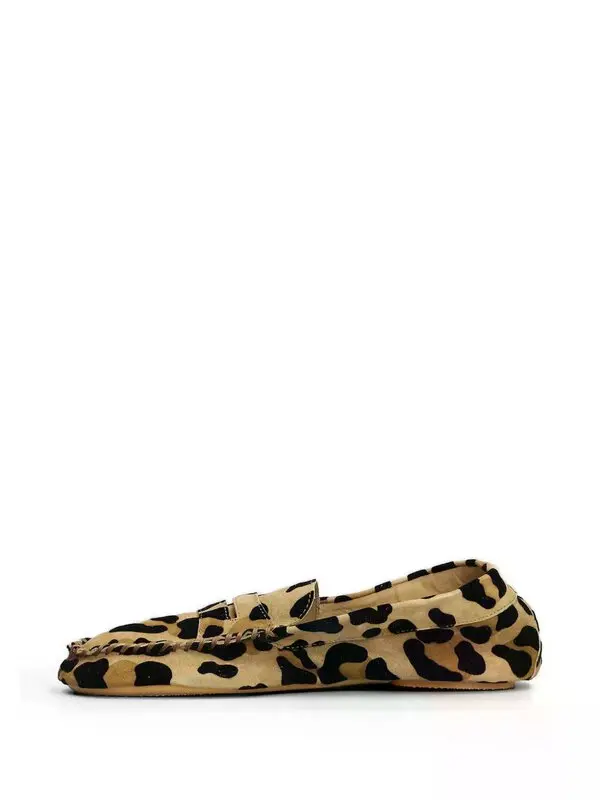 ANNIEL Penny Animal-print Loafers
