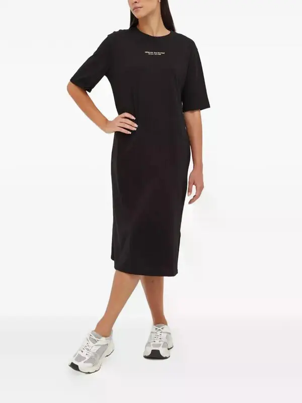 Armani Exchange Logo-print Midi Dress