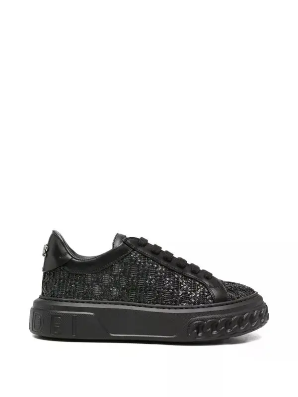 Casadei Lace-up Platform Sneakers - Black