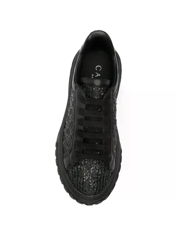 Casadei Lace-up Platform Sneakers - Black
