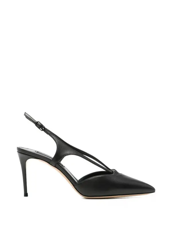 Casadei Leather Slingback Pumps - Black