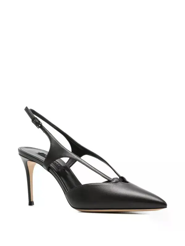 Casadei Leather Slingback Pumps - Black