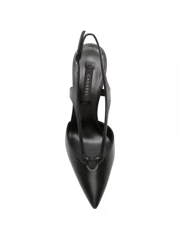 Casadei Leather Slingback Pumps - Black