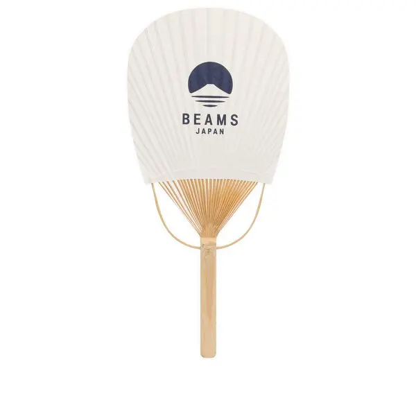 BEAMS Paper Fan - White/blue