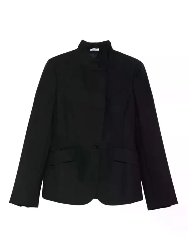 Alexander McQueen High-neck Single-button Jacket - Black