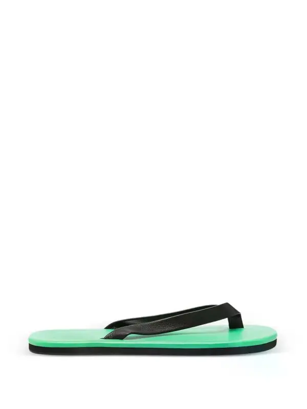 Auralee Leather Flip-flops - Green