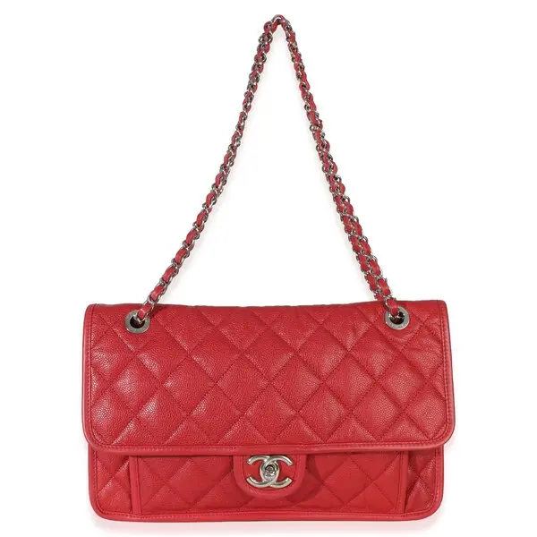 Chanel Quilted Caviar French Riviera Flap Bag