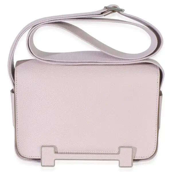 Hermès Mauve Pale Chai Verso Chevre Mysore Geta - Pink
