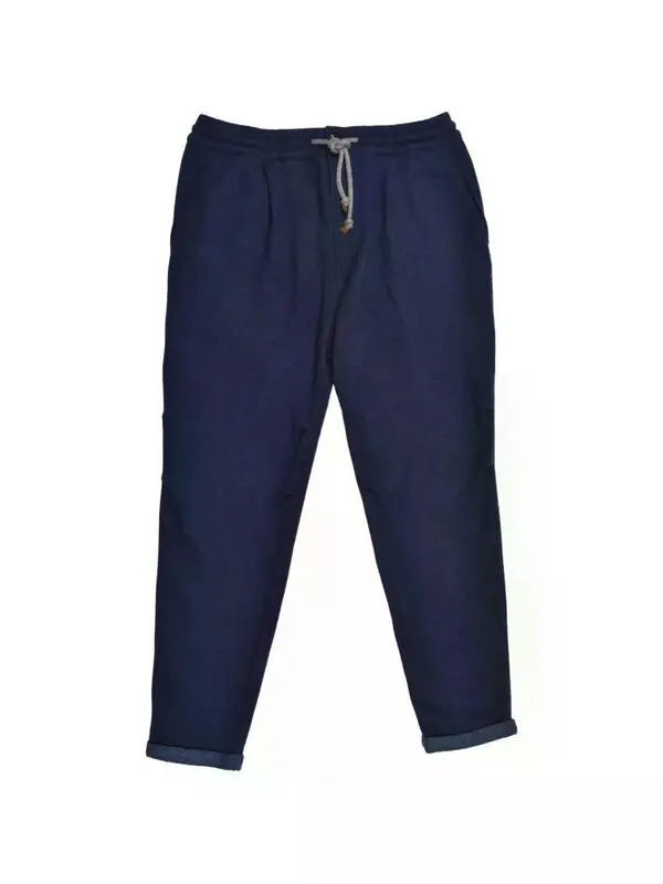 Brunello Cucinelli Cashmere Drawstring Trousers - Blue