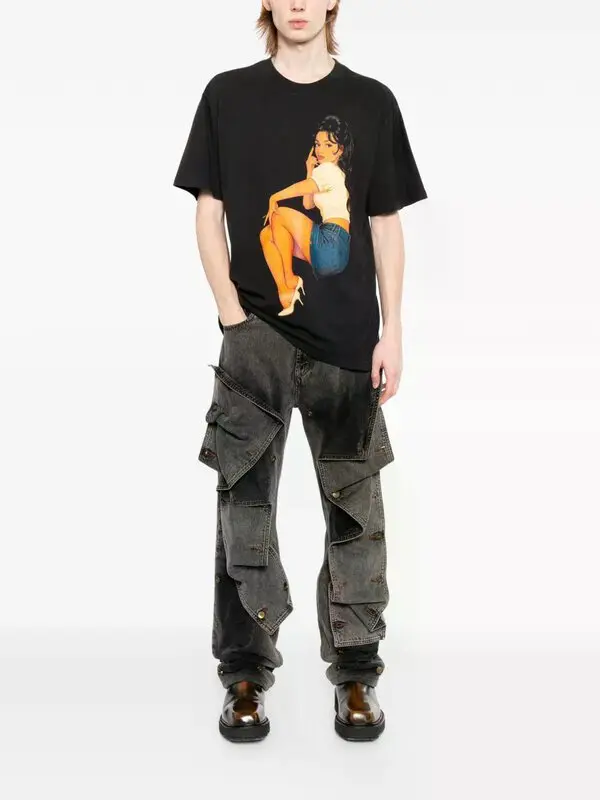 MELT Graphic-print T-shirt - Black