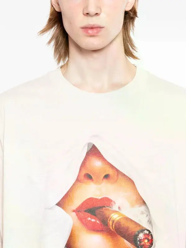 MELT Cigarette-print T-shirt