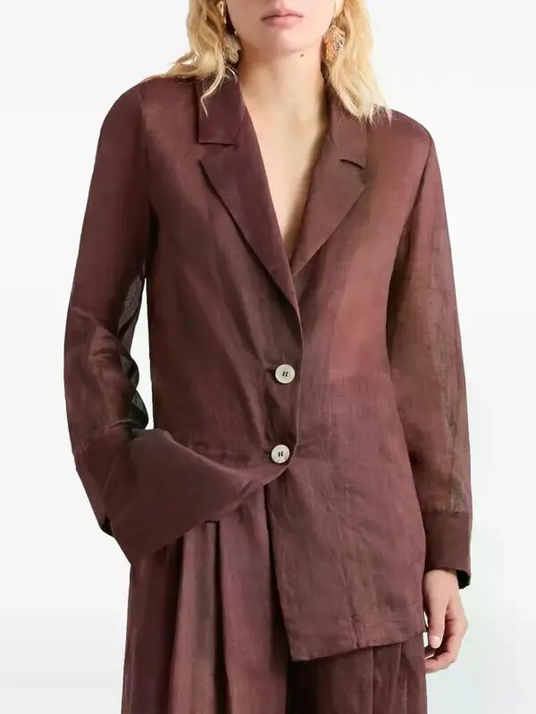 Marella Notched-lapel Ramie Blazer