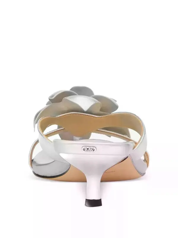 Michael Kors Jacie Floral-appliqué Sandals - Silver