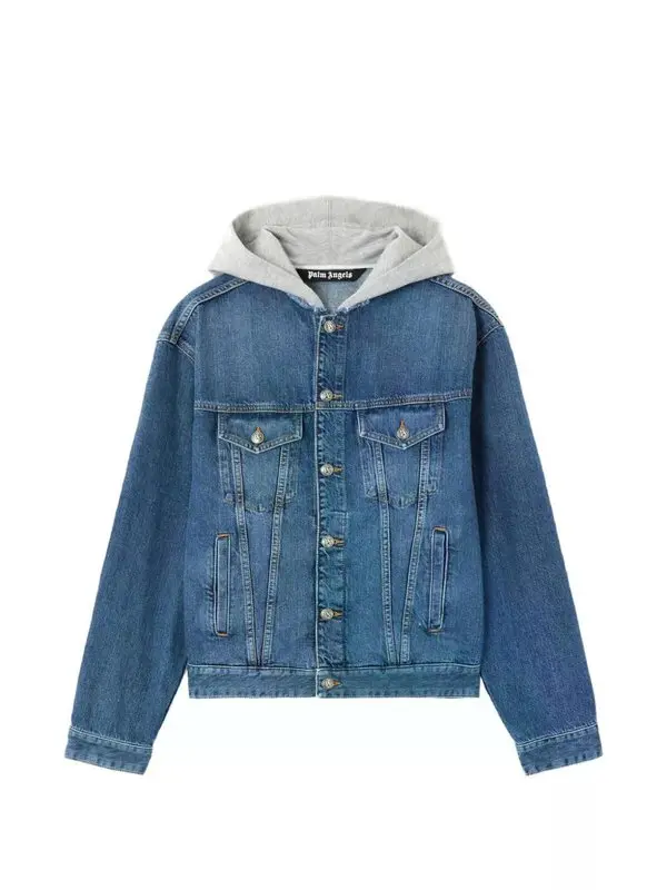Palm Angels Hooded Denim Jacket