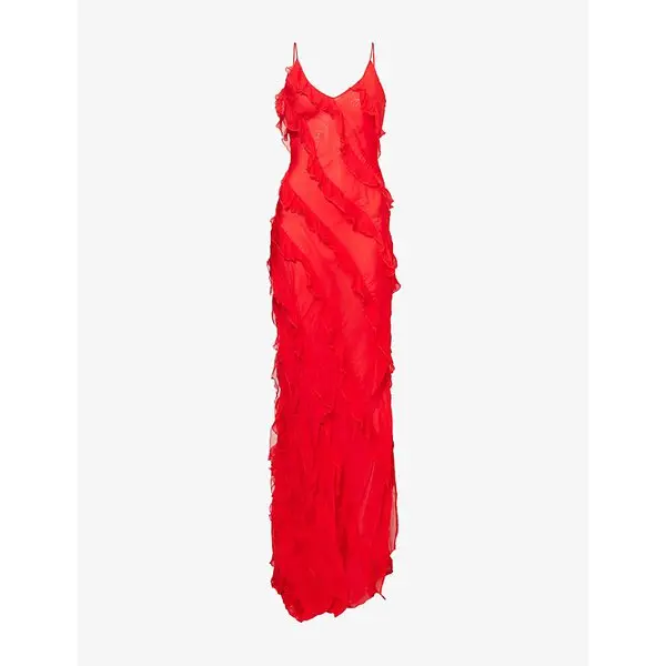RAT AND BOA Cecelia Silk-blend Maxi Dress