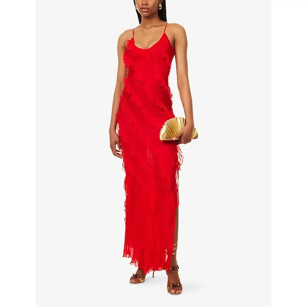 RAT AND BOA Cecelia Silk-blend Maxi Dress