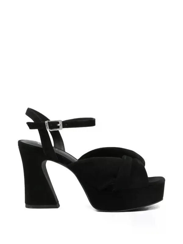 Ash Opus Knot-detail Heeled Sandals - Black