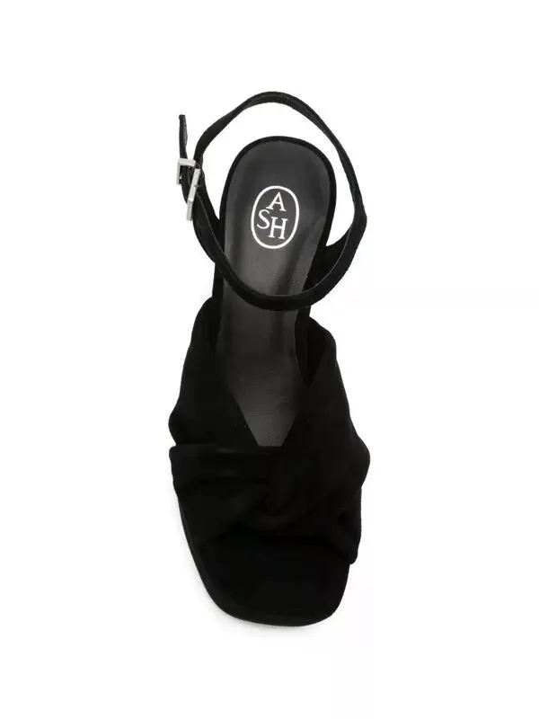 Ash Opus Knot-detail Heeled Sandals - Black
