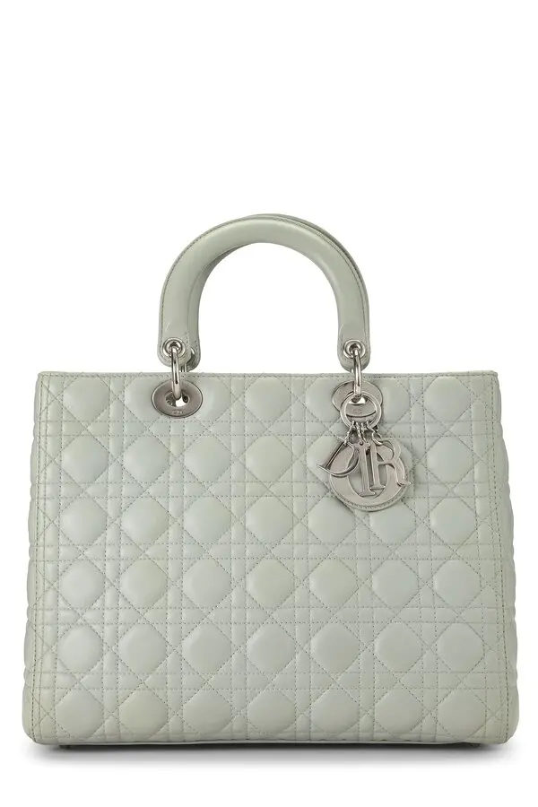 Dior Lady Cannage Leather Bag - Green
