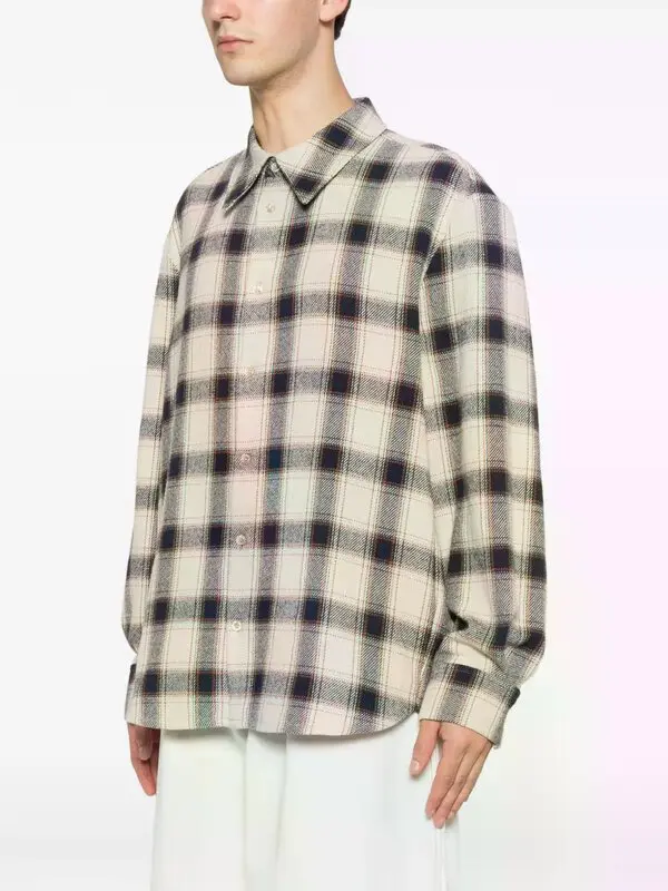 Séfr Wes Check-print Shirt - Neutrals
