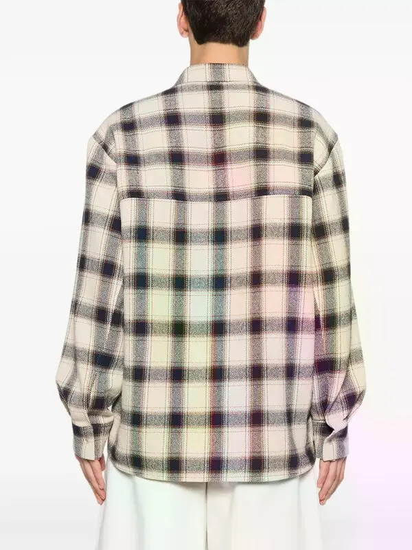 Séfr Wes Check-print Shirt - Neutrals